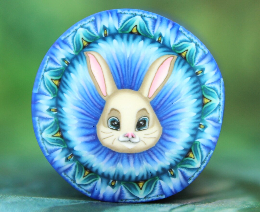Large Bunny Rabbit Polymer Clay Cane (1C) - Etsy