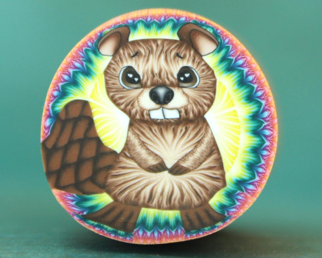 Medium Polymer Clay Beaver Cane (20C) - Etsy