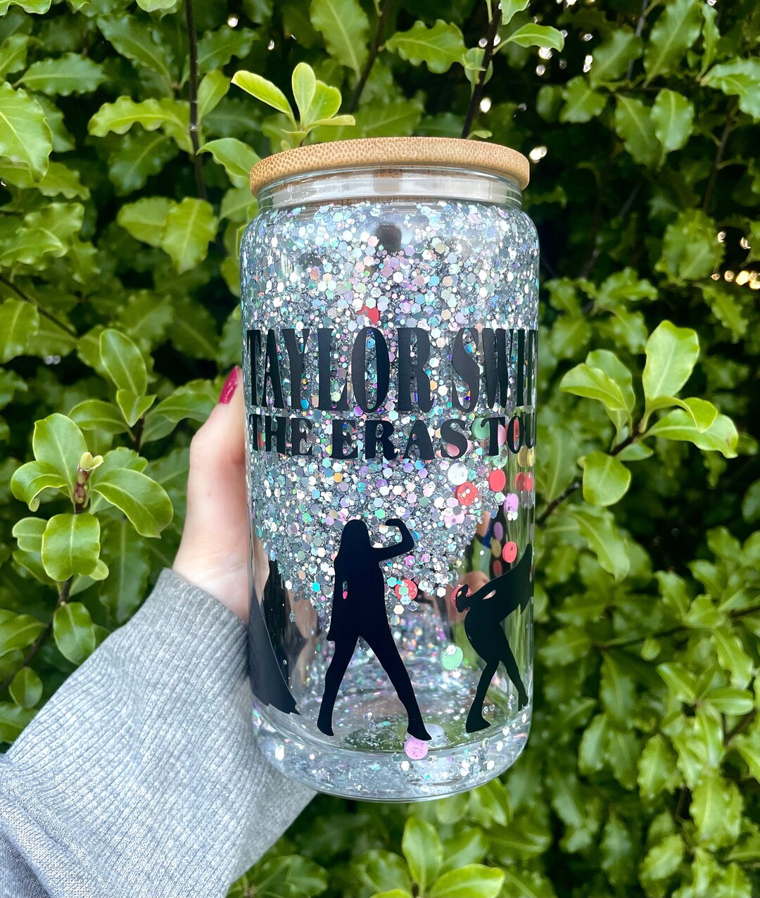 Taylor Swift Eras Tour Glitter Confetti Snow Globe Glass Tumbler ...