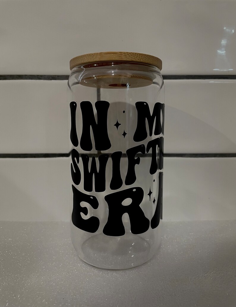 Taylor Swift Glass Tumbler / Iced Coffee Cup / in My Swiftie Era ...