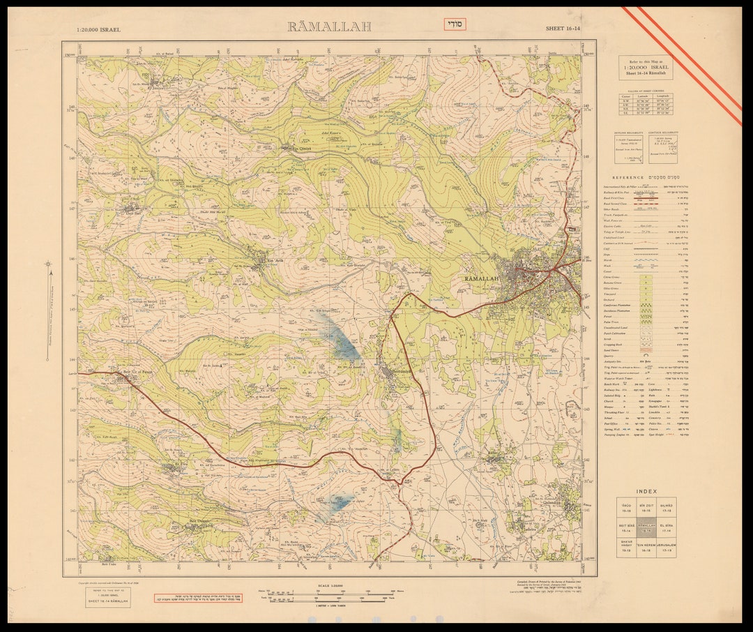 Palestine Land of Strife Map, Digital Download, Holy Land Map ...