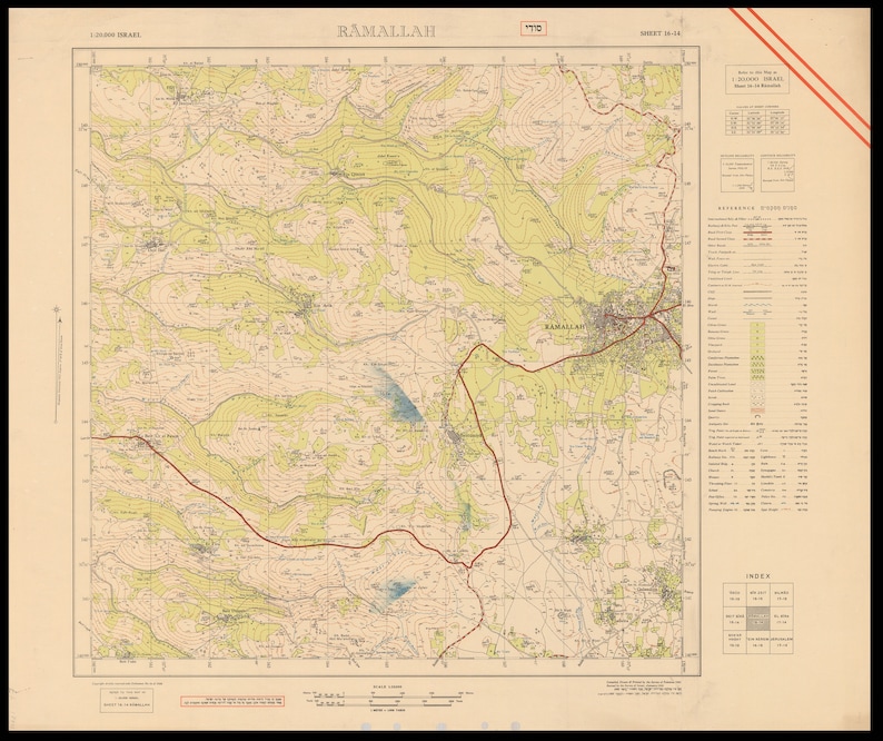 Palestine Land of Strife Map, Digital Download, Holy Land Map ...
