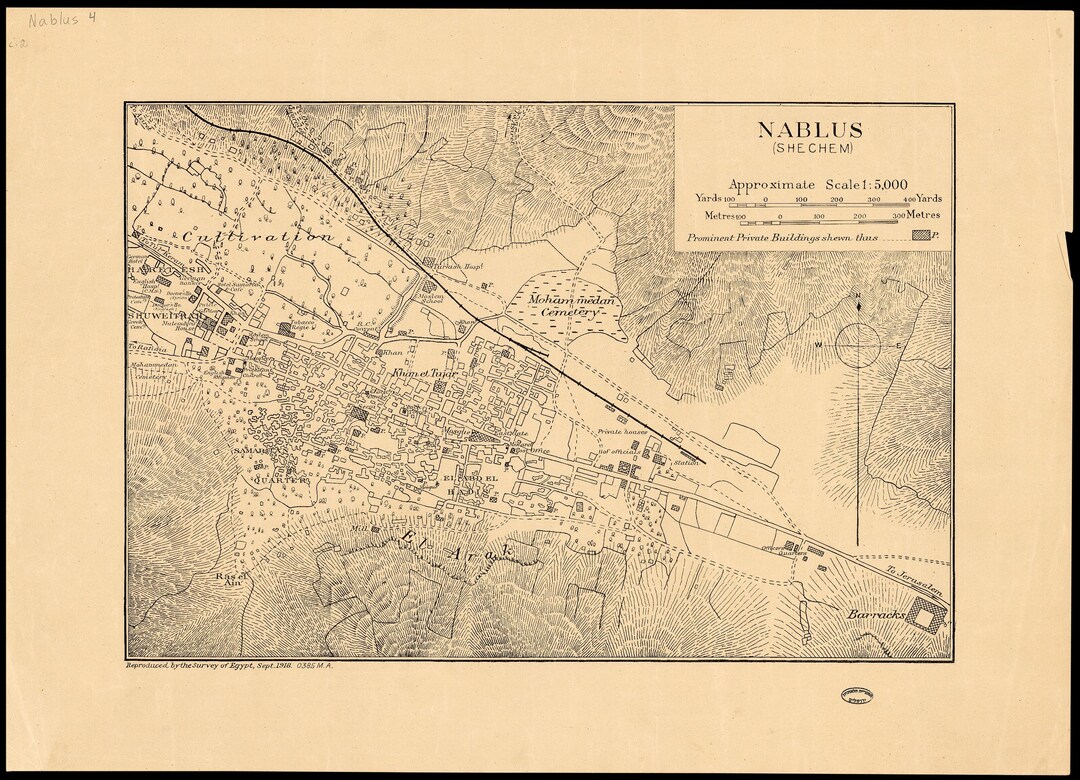 Palestine Land of Strife Map, Digital Download, Holy Land Map ...
