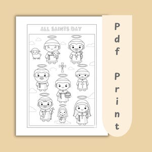 All Saints' Day Coloring Pages: Catholic Activity Book for Kids (PDF ...