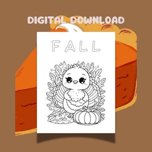 Thanksgiving Coloring Pages for Preschool and Kindergarten Kids, Autumn ...