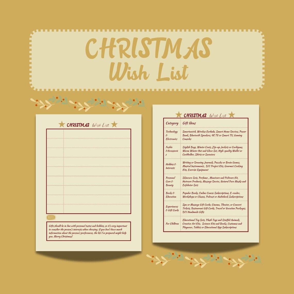 Christmas Preparation Lists, Printable Christmas Lists, Christmas Party ...