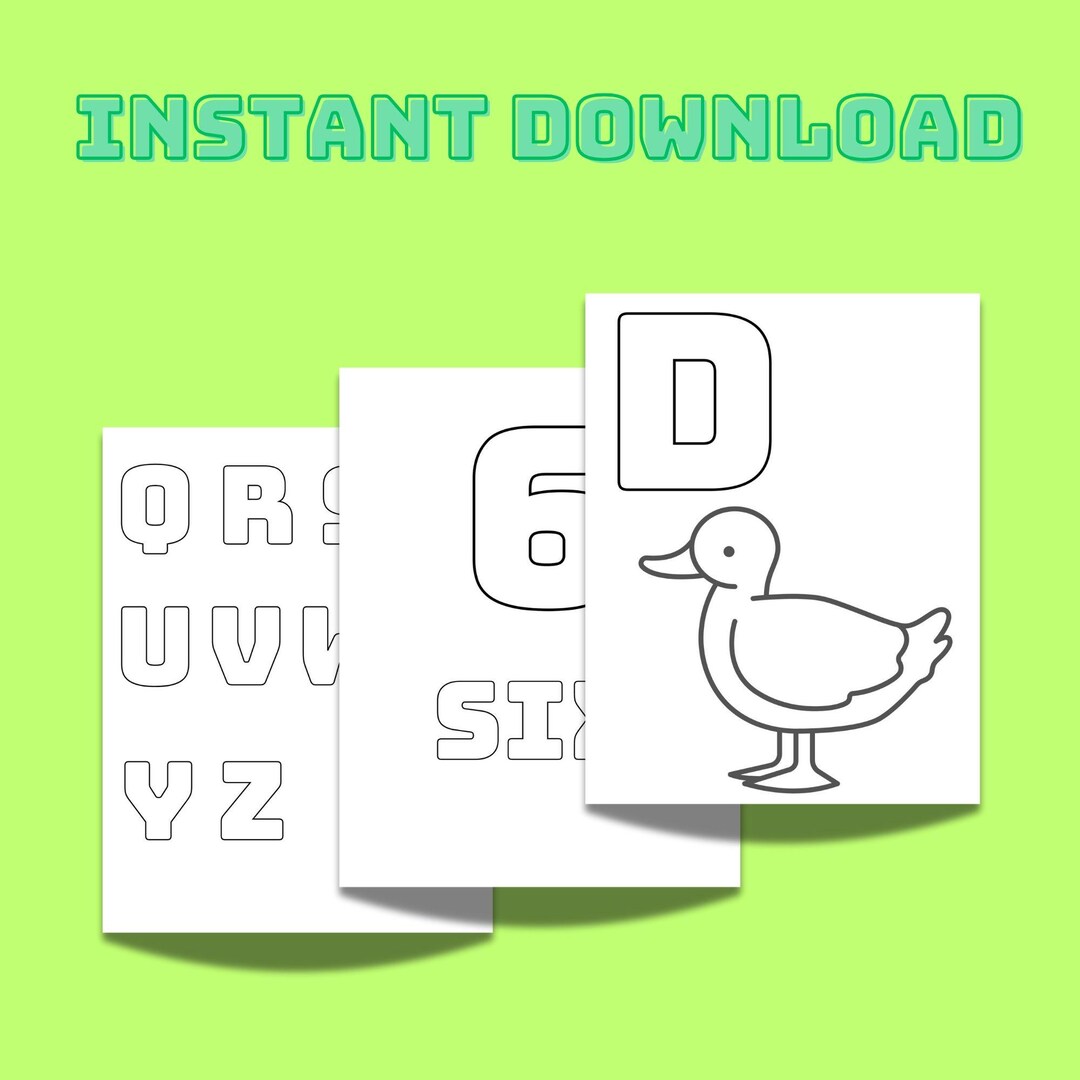 Fun Animal ABC & 123 Coloring Pages, Perfect Gift for Kids 3-7 ...