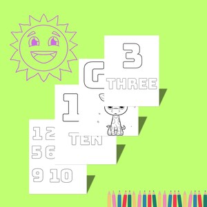 Fun Animal ABC & 123 Coloring Pages, Homeschool Learning Aid, Printable ...