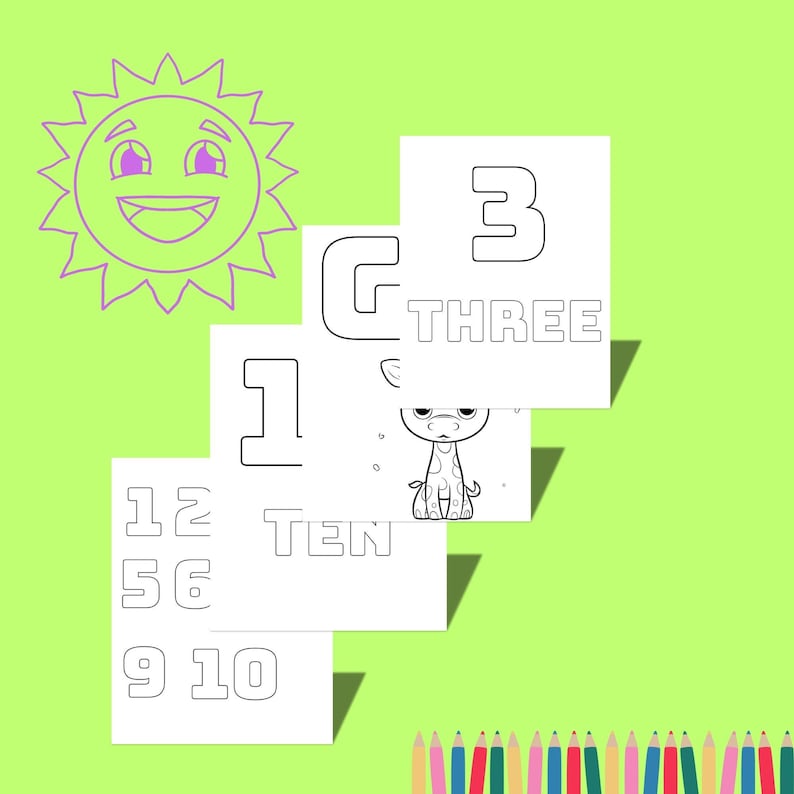 Fun Animal ABC & 123 Coloring Pages, Homeschool Learning Aid, Printable ...