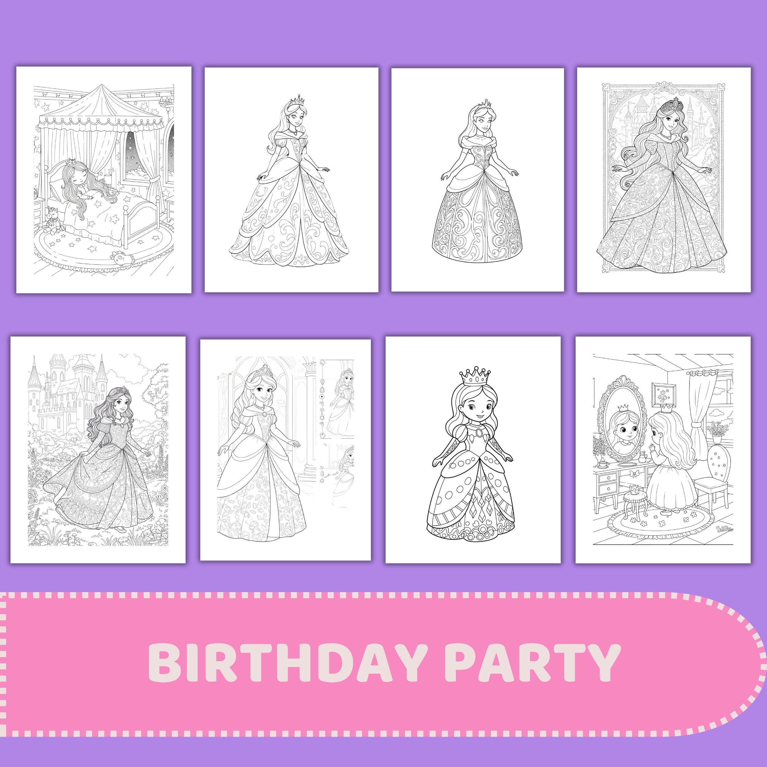 Princess Coloring Pages for Kids, Cute Princess Coloring Book ...