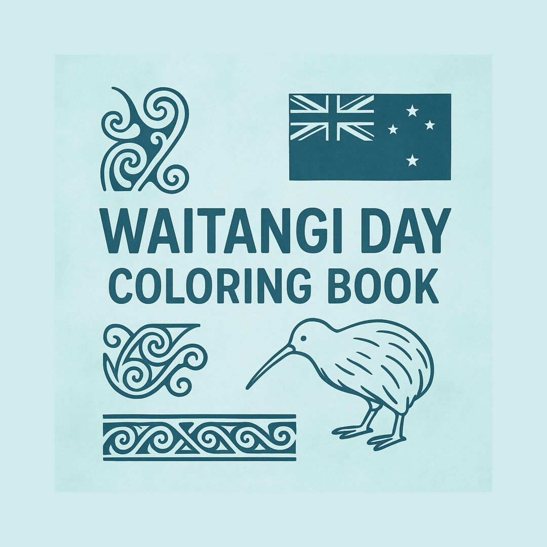 Waitangi Day Coloring Book | NZ Culture & Maori History | 20 Printable ...