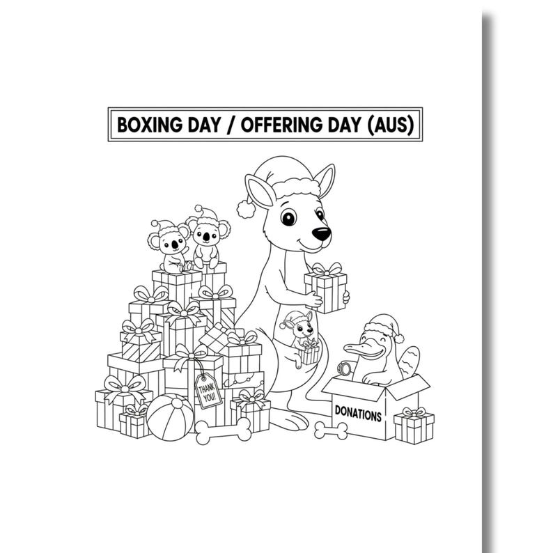 Boxing Day Coloring Pages 22 PDF - Etsy