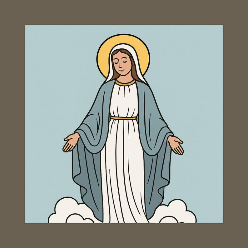 Assumption of Mary Coloring Pages | Catholic Feast Day Printable ...