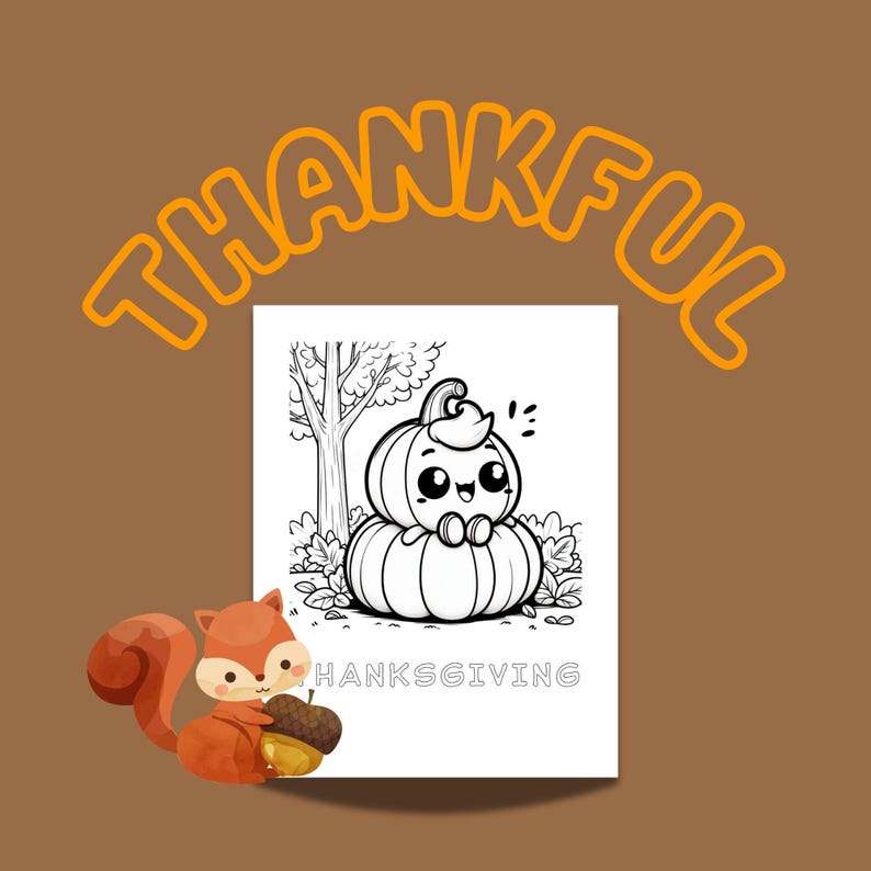 Thanksgiving Coloring Pages for Preschool and Kindergarten Kids, Autumn ...