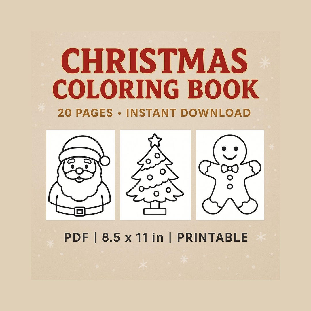 French Christmas Coloring Book | 20 Noël Pages (digital Download) - Etsy
