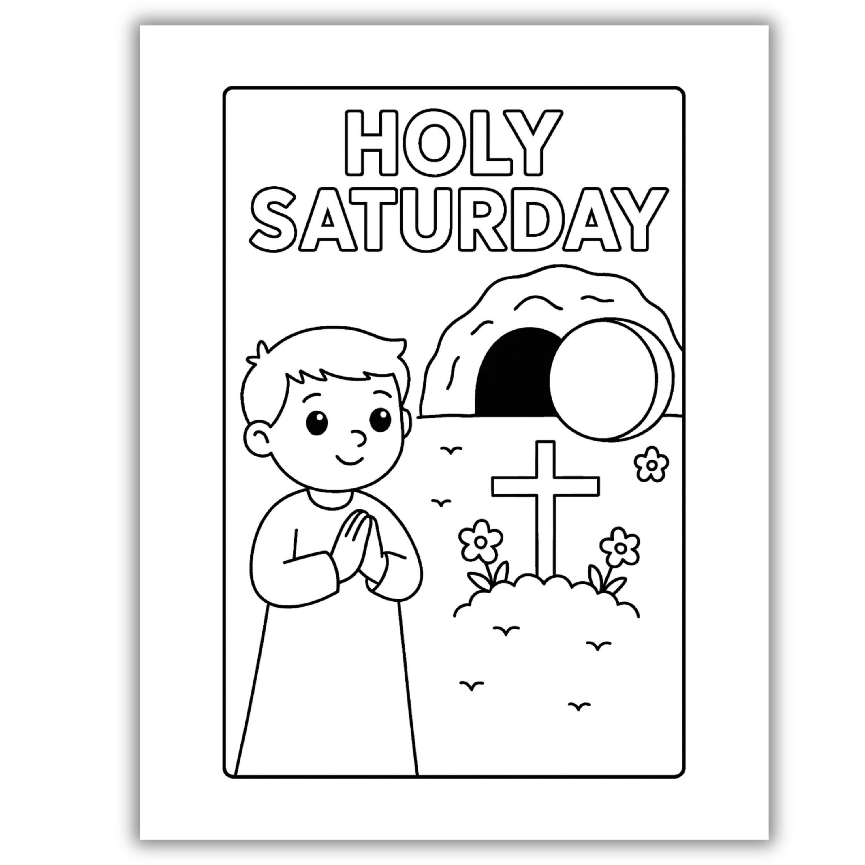 Holy Saturday Coloring Pages for Kids - Etsy