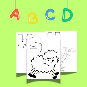 Fun Animal ABC & 123 Coloring Pages, Perfect Gift for Kids 3-7 ...