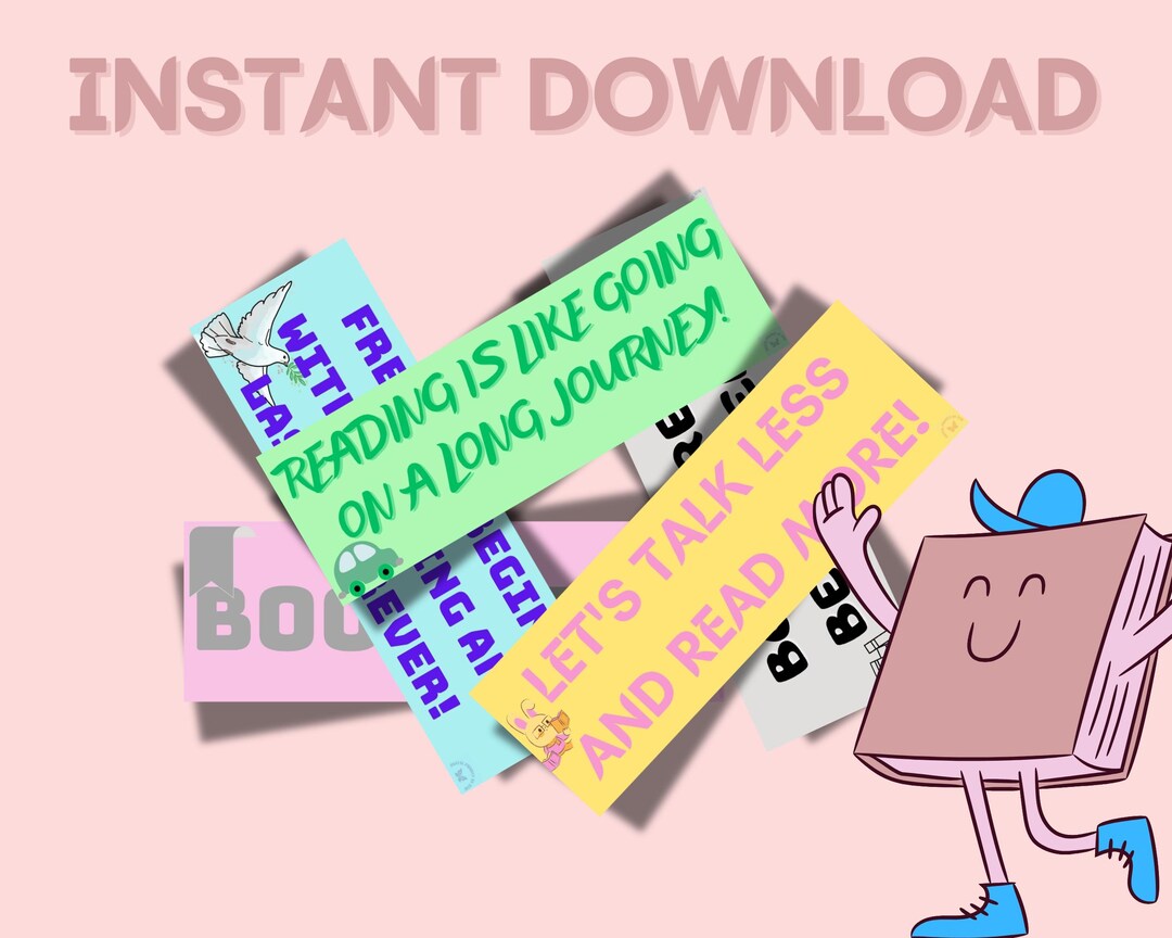 Printable Bookmark Set, Anti Social Book Club Designs (digital Download ...