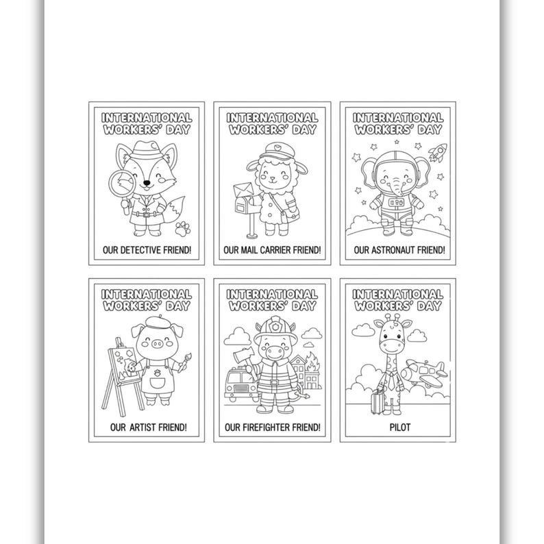 Community Helpers Coloring Pages - Etsy