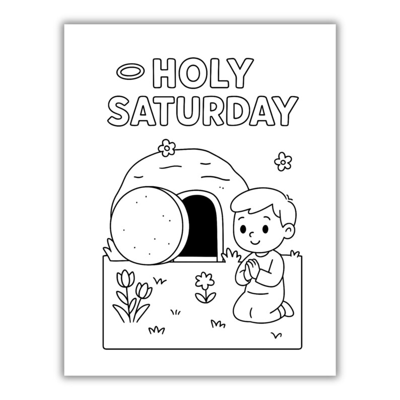 Holy Saturday Coloring Pages for Kids - Etsy