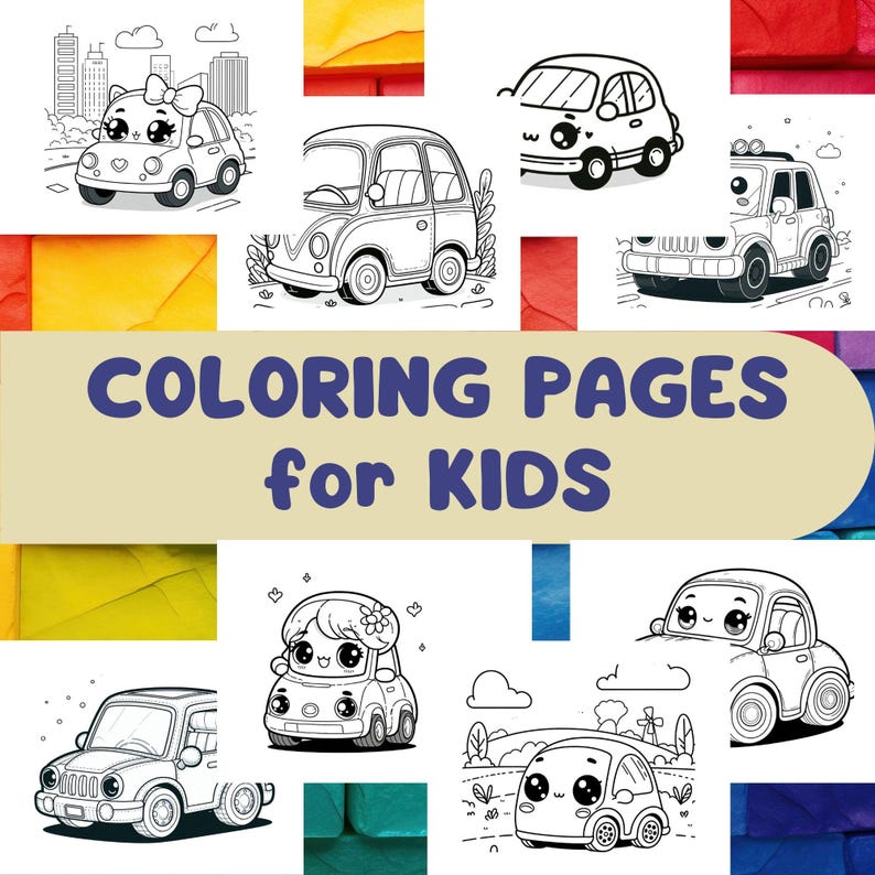 52 Cute Car Coloring Pages for Kids, Toddlers Preschoolers Kindergarten ...