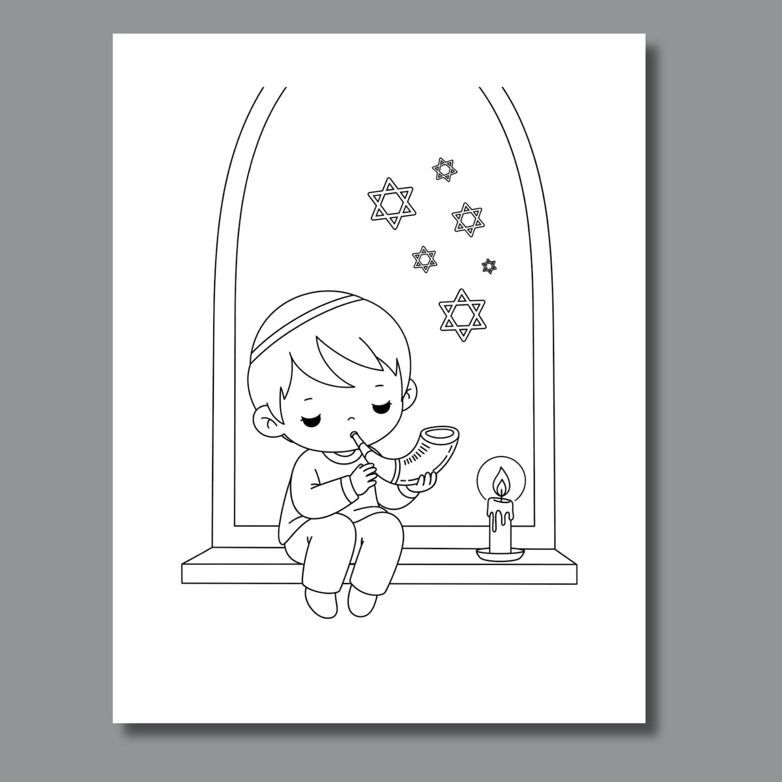 Yom Kippur Coloring Book | Jewish Holiday Kids Activity | 20 Pages ...