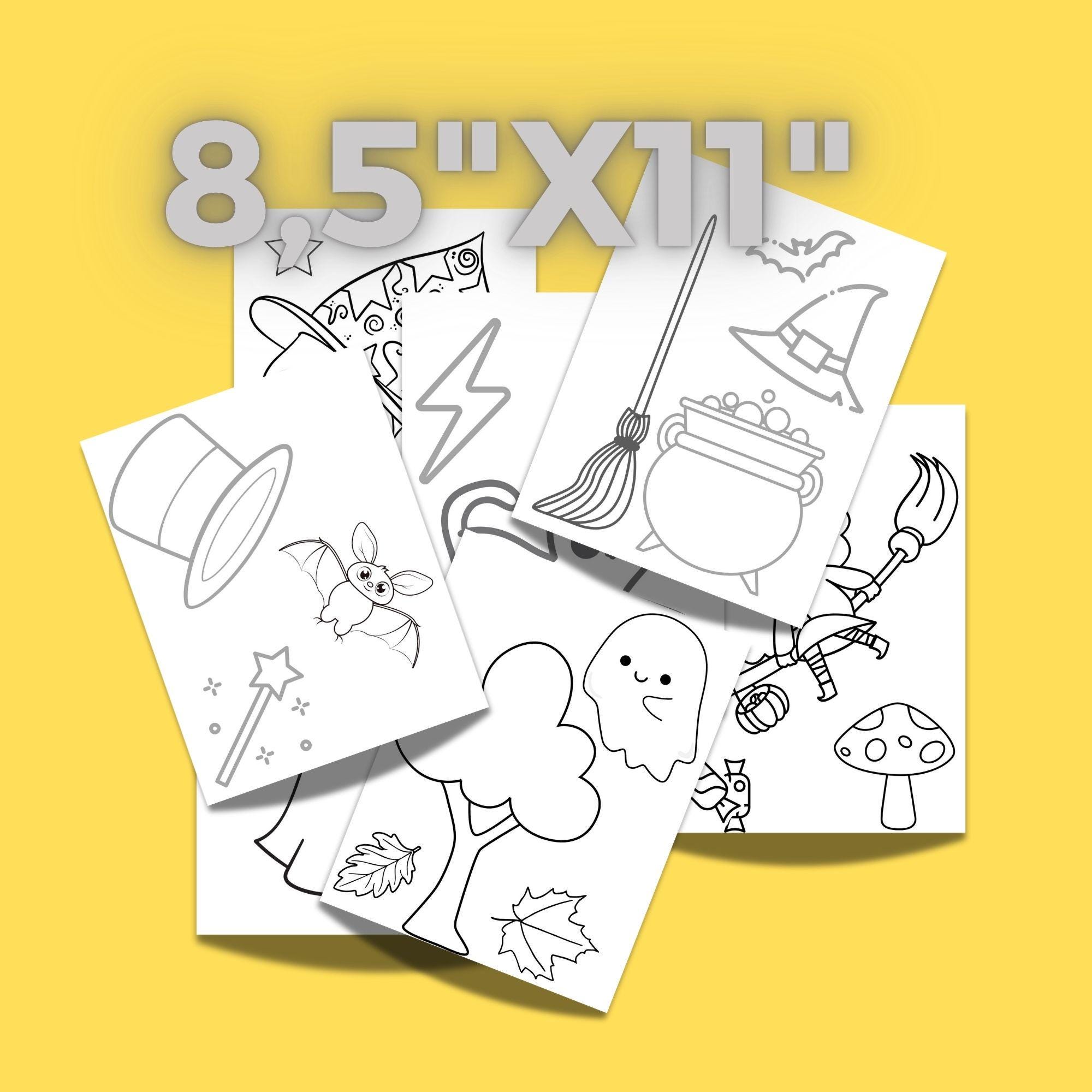 Halloween Coloring Pages Bundle for Kids, Cute Coloring Pages ...