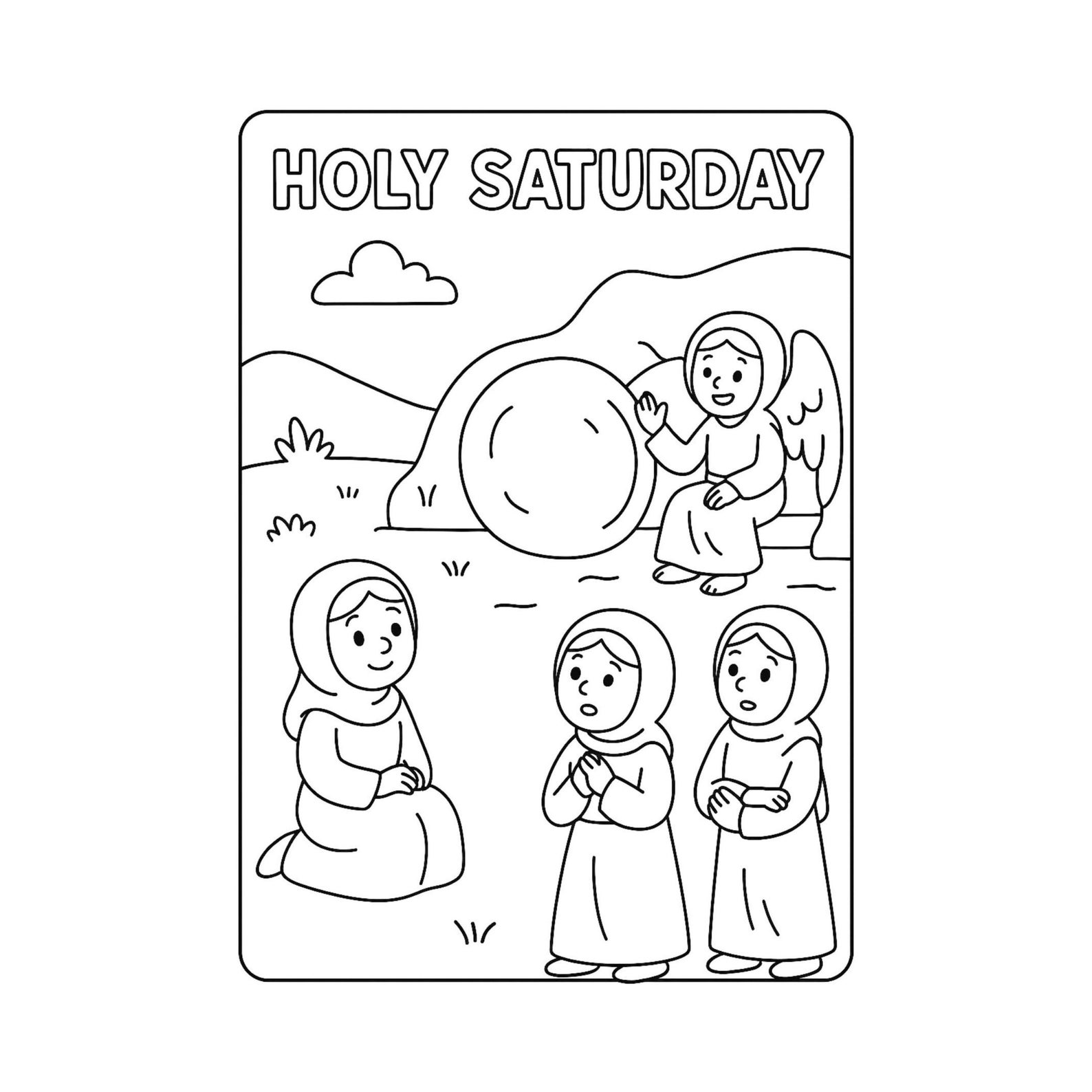 Holy Saturday Coloring Pages for Kids - Etsy