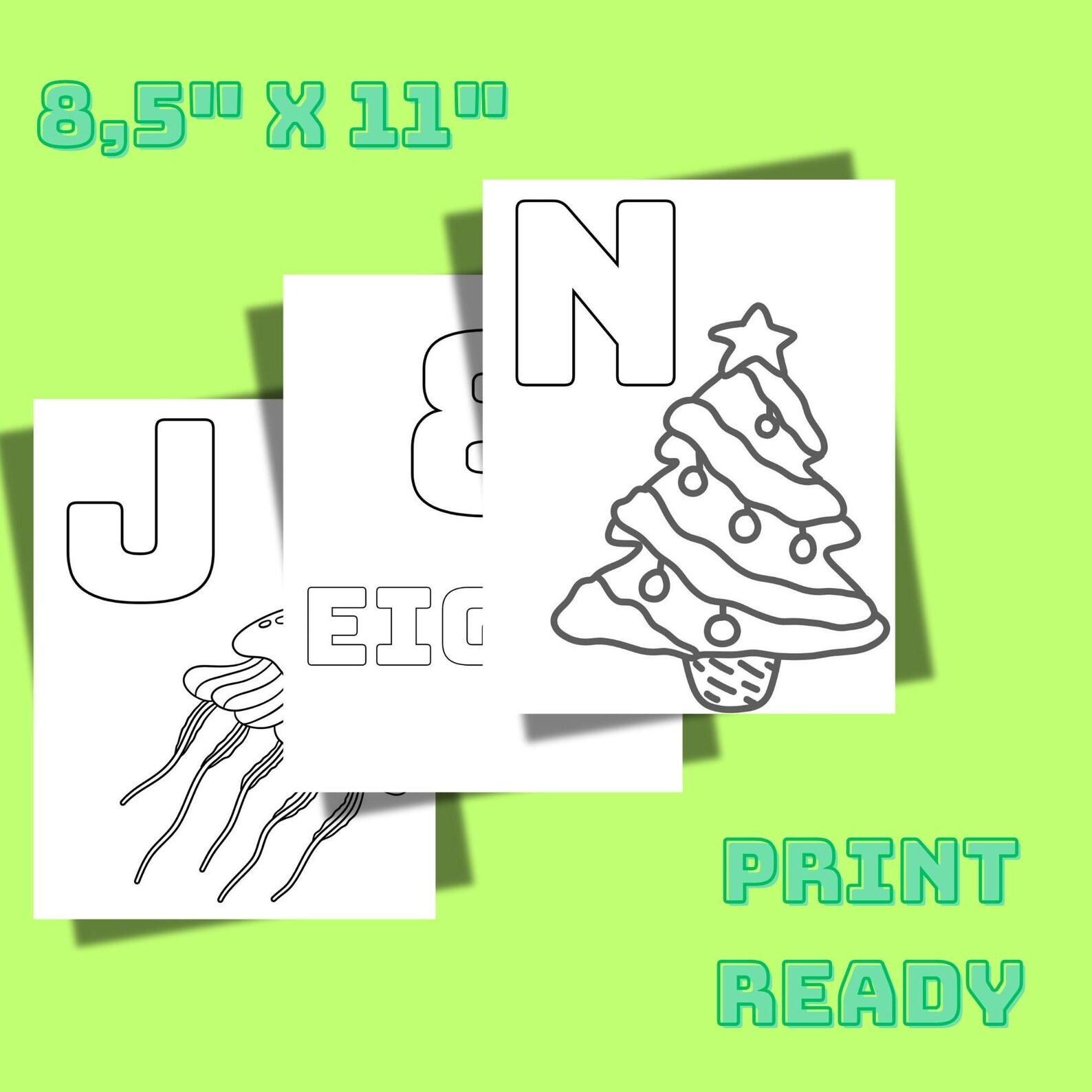 Fun Animal ABC & 123 Coloring Pages, Homeschool Learning Aid, Printable ...