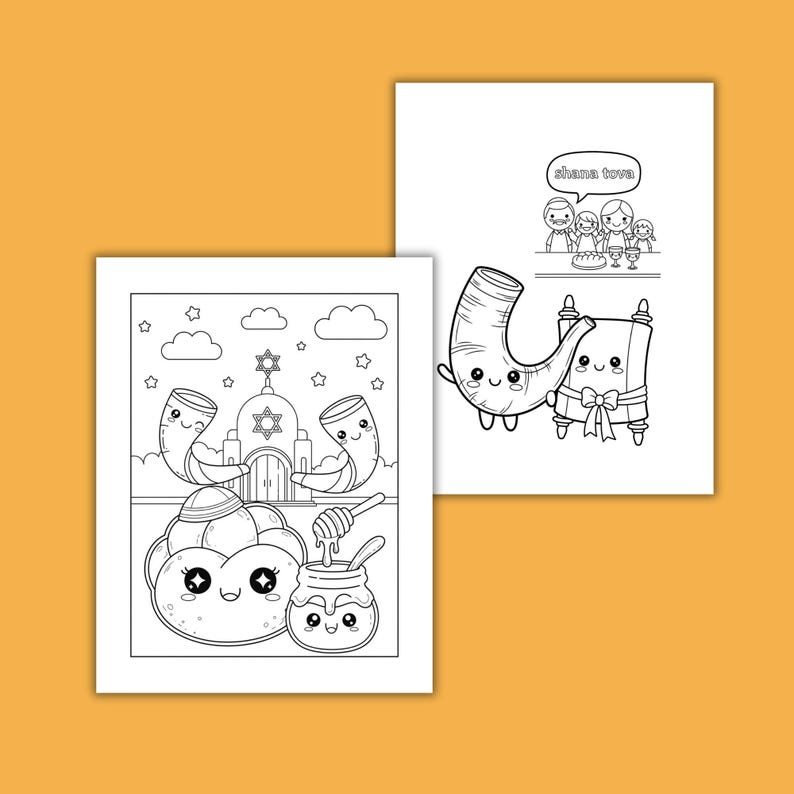 Yom Kippur Coloring Pages: Jewish Holiday Art, Reflection & Learning ...