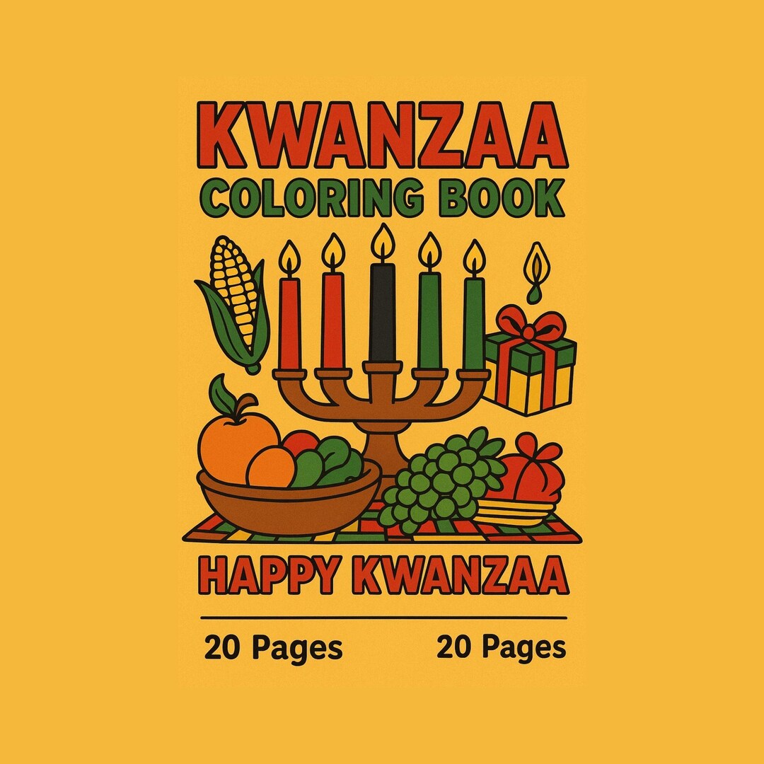 Kwanzaa Coloring Book | Nguzo Saba Principles, Kids Activity (digital ...