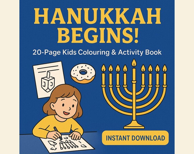 Hanukkah Coloring and Do a Dot Pages | Holiday Coloring Book | Hanukkah ...