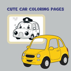 52 Cute Car Coloring Pages for Kids, Toddlers Preschoolers Kindergarten ...