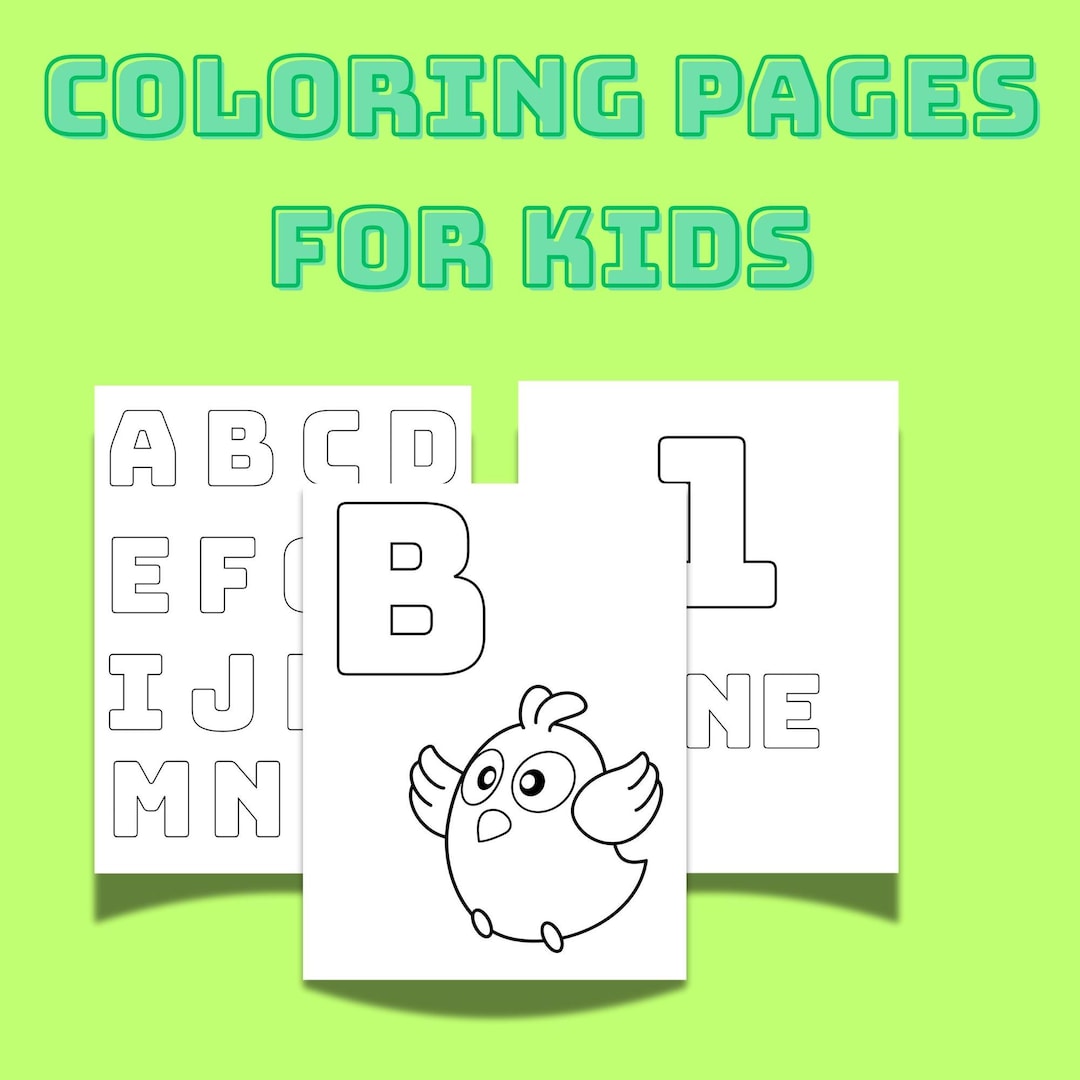 Fun Animal ABC & 123 Coloring Pages, Homeschool Learning Aid, Printable ...