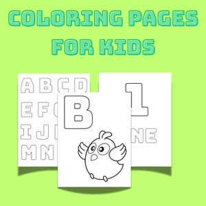 Fun Animal ABC & 123 Coloring Pages, Perfect Gift for Kids 3-7 ...