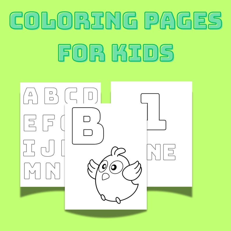 Fun Animal ABC & 123 Coloring Pages, Perfect Gift for Kids 3-7 ...