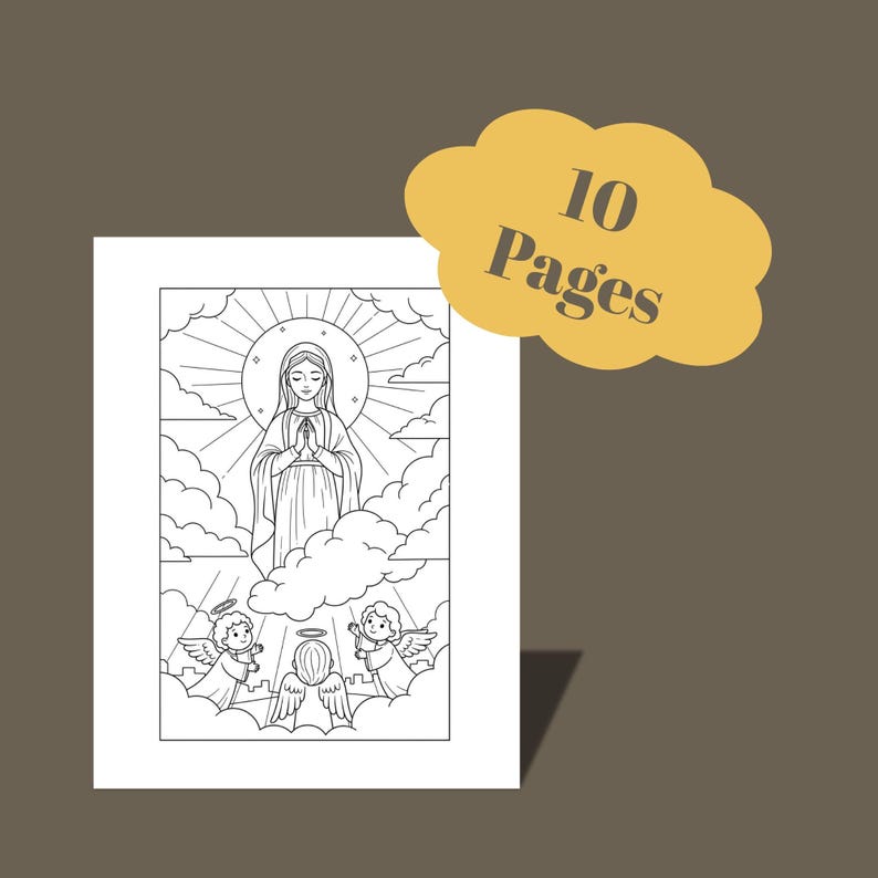 Assumption of Mary Coloring Pages | Catholic Feast Day Printable ...