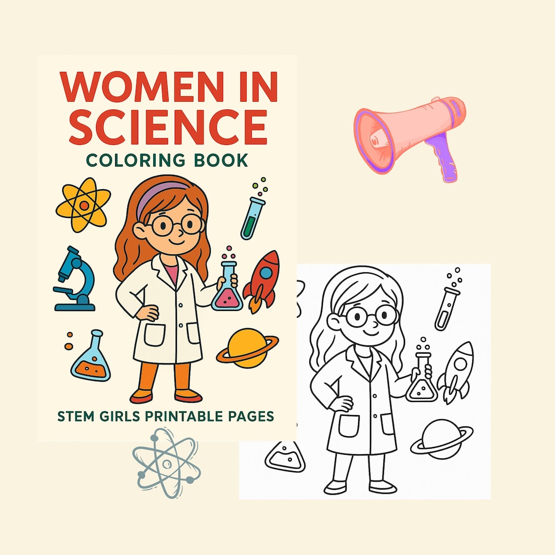 Women in Science Coloring Book | STEM Girls Printable Pages | Future ...