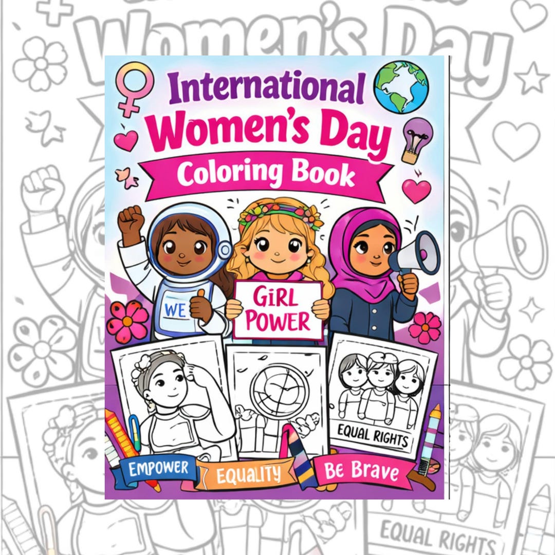 International Women’s Day Coloring Book - Etsy
