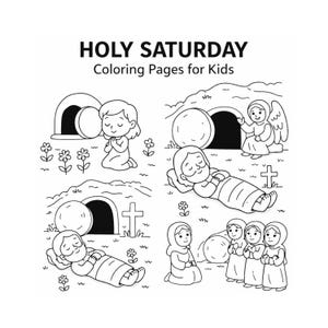 Holy Saturday Coloring Pages for Kids - Etsy