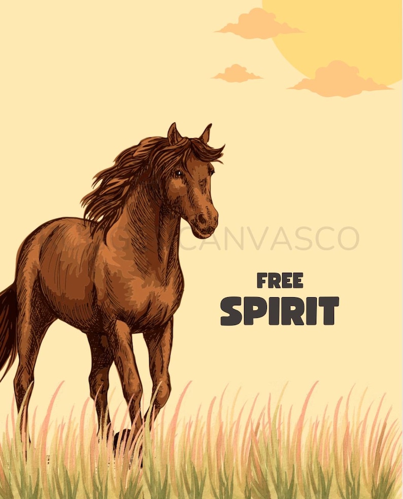 Free Spirit Horse Printable - Etsy