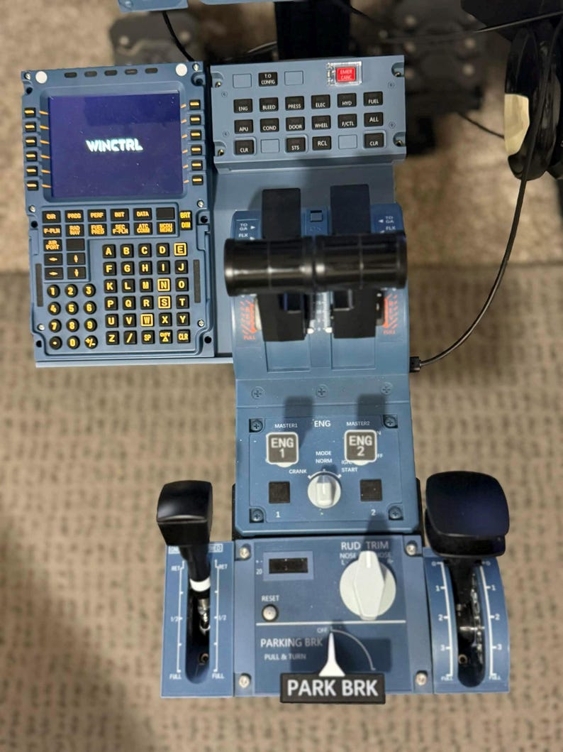 3D Printed CDU PFP Mount + ECAM for Winctrl Winwing Throttle Desk ...