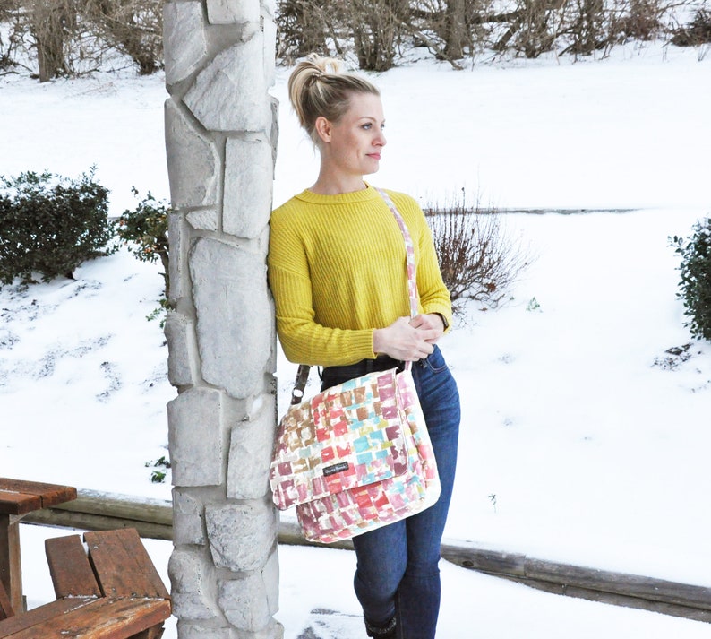 Designer Messenger Bag, Crossbody Satchel Bag, Foldover Tote With ...