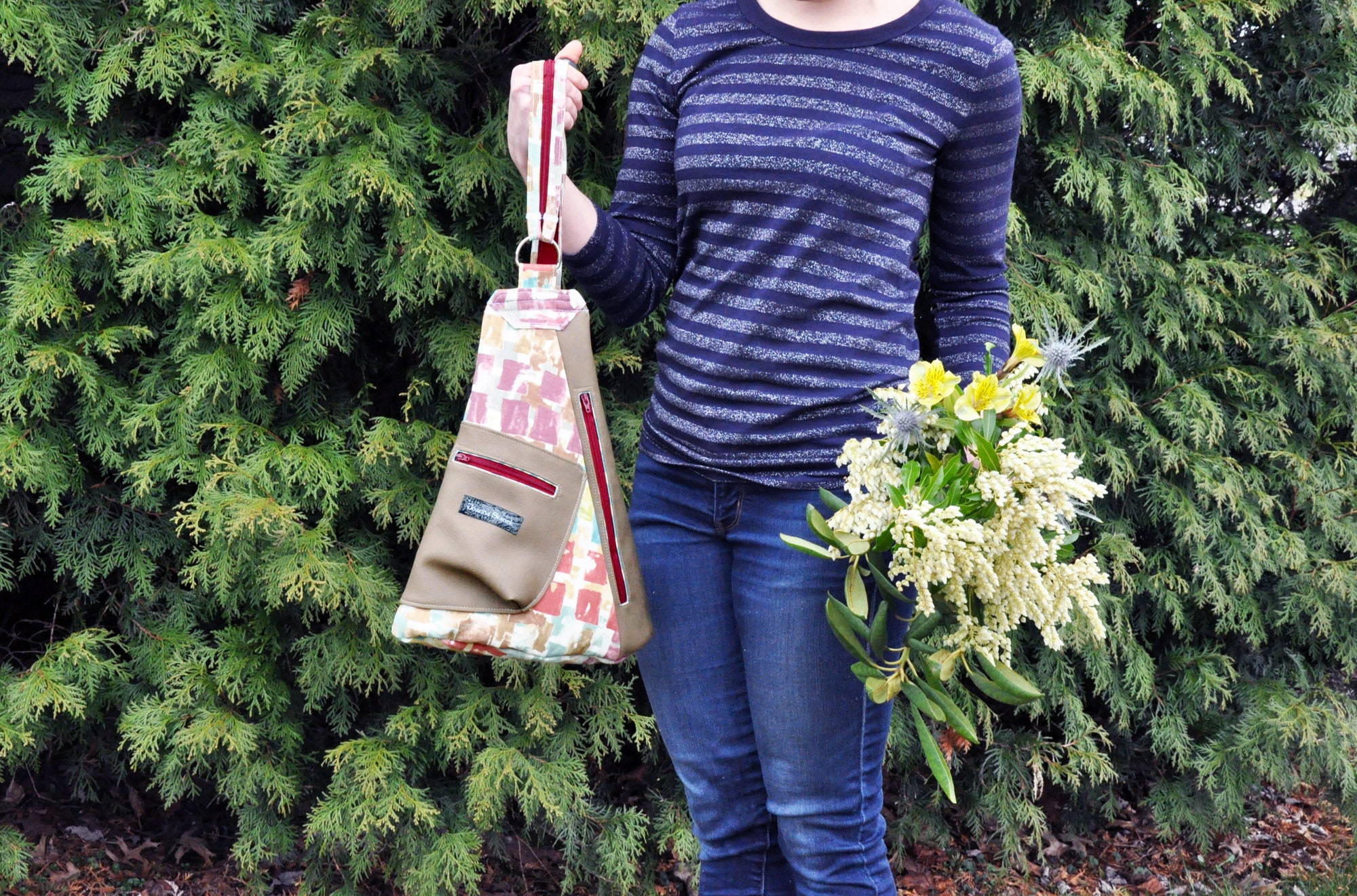 Designer Backpack Purse, Sling Back Pack Purse, Zipper Shoulder Bag ...