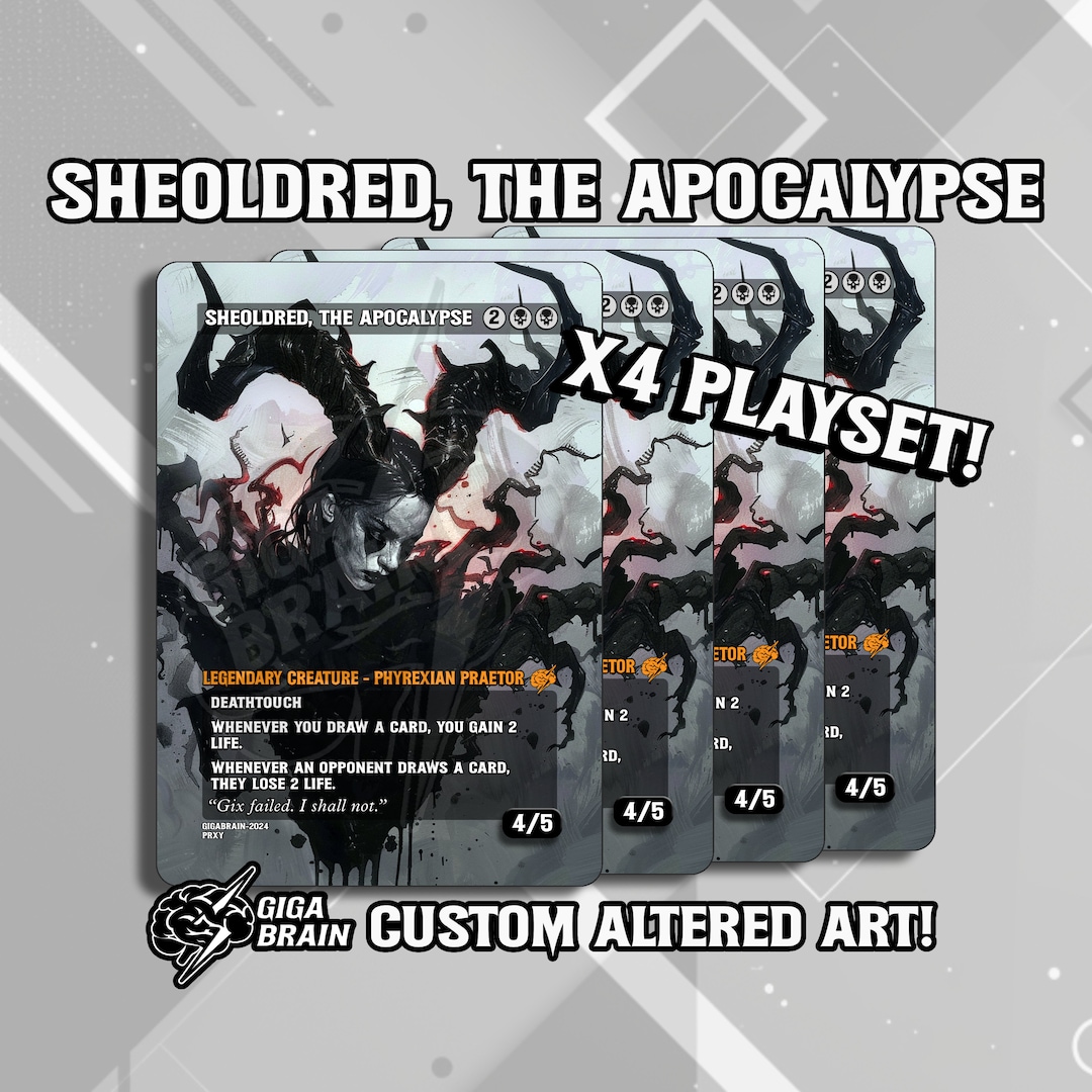 Sheoldred, the Apocalypse Premium Altered Full Art Custom MTG Proxy ...