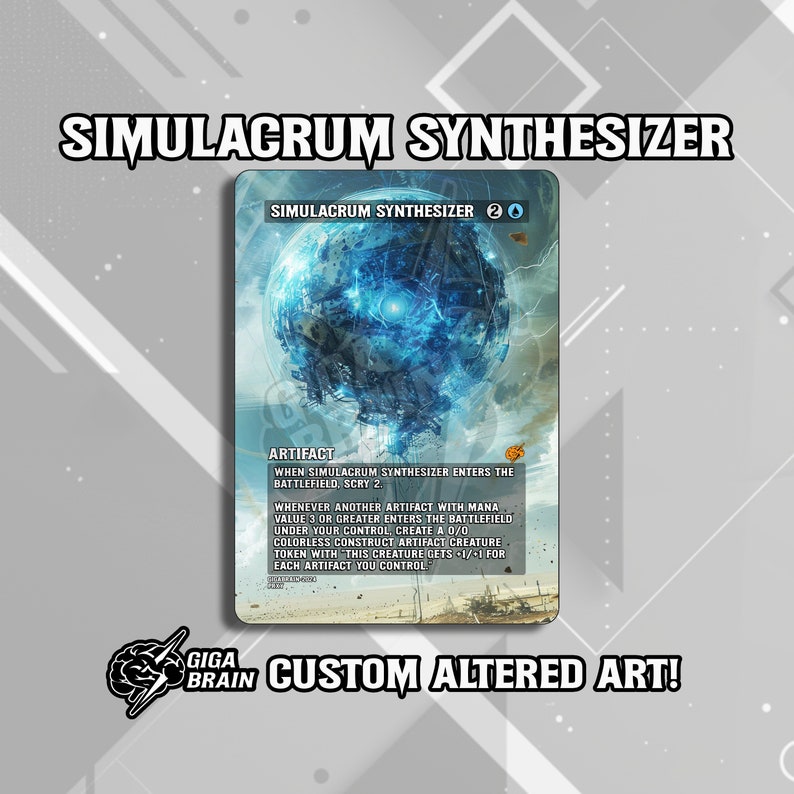 Simulacrum Synthesizer Premium Altered Full Art Custom MTG Proxy ...
