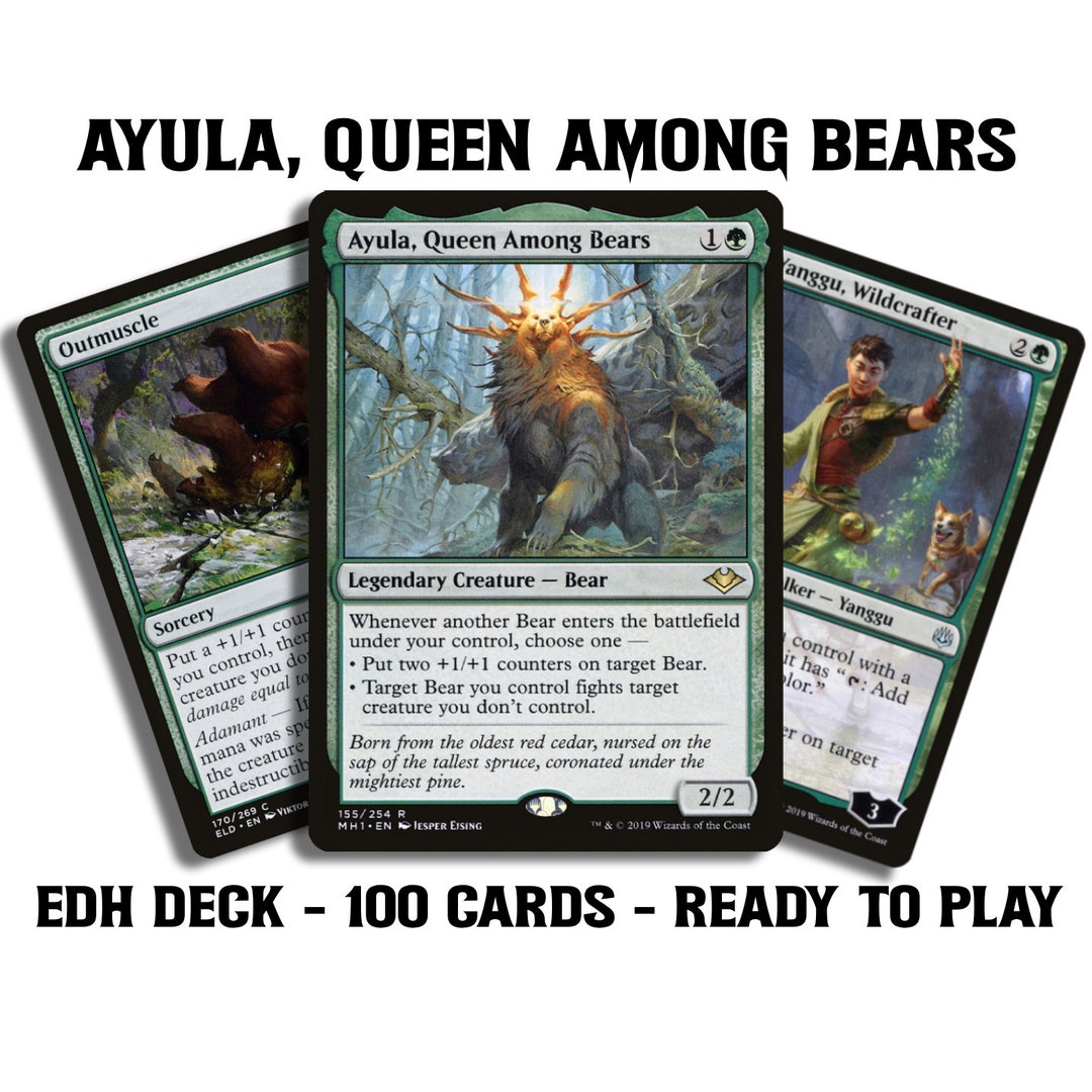 EDH Ayula, Queen Among Bears custom Deck 100 Card Bear Tribal Commander ...