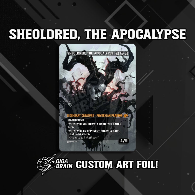 Sheoldred, the Apocalypse FOIL Handmade Custom Altered Art Sticker ...