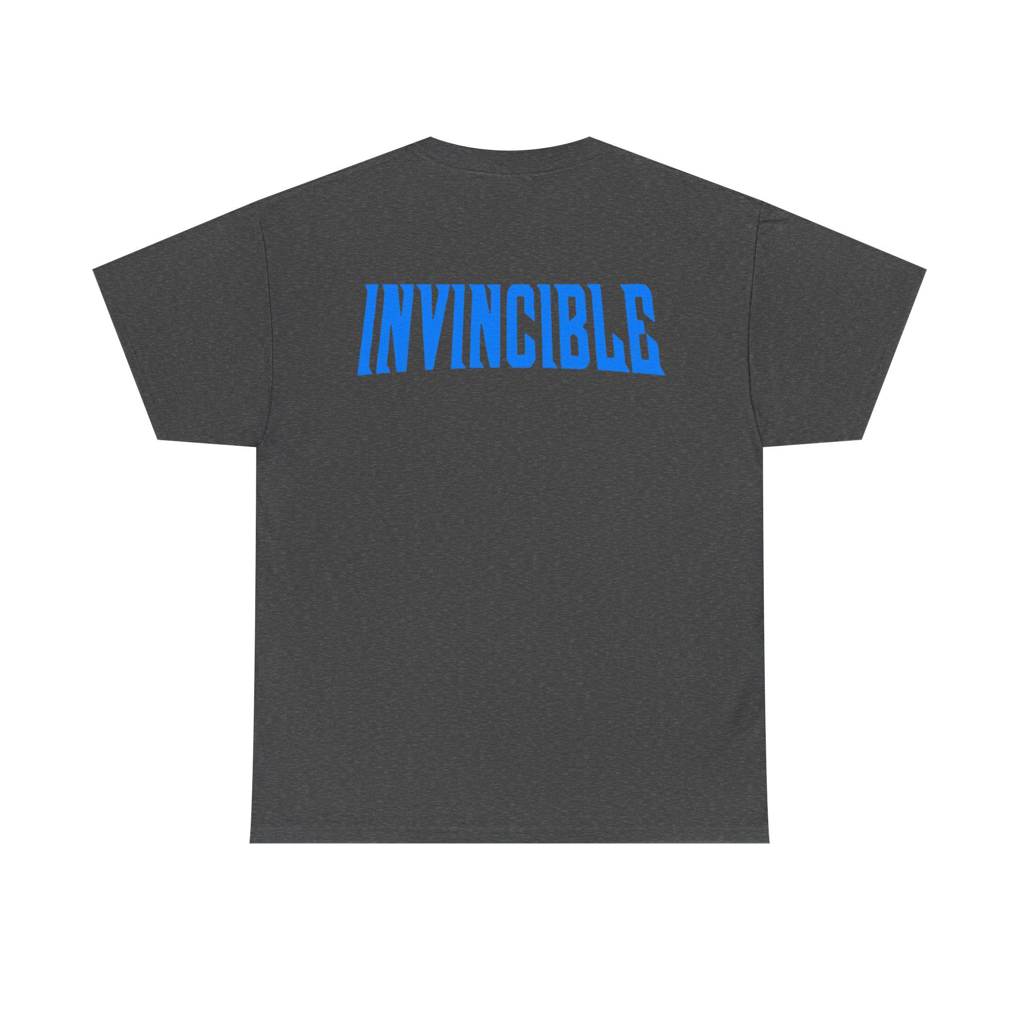 Invincible Graphic T-shirt: Blue Logo, Front & Back Print - Etsy