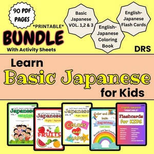 Basic English-japanese Book Bundle for Children (PDF Files) - Etsy